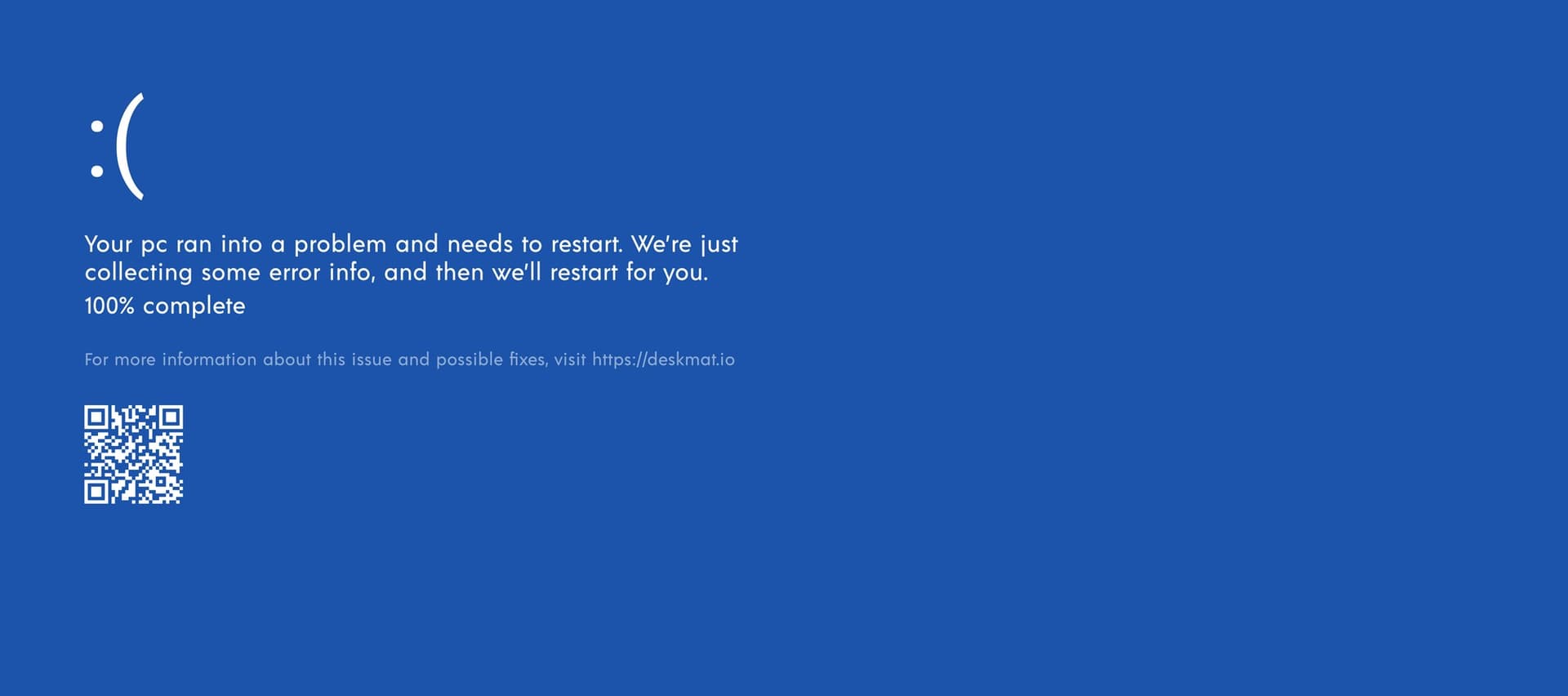 Deskmat - Bluescreen of Death by glutch